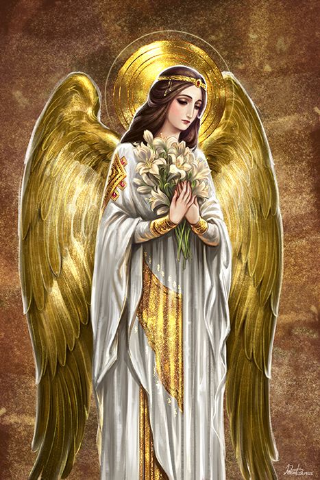 Home › Angel Fabric, AP011, Golden Angel Fabric Panel 1854
