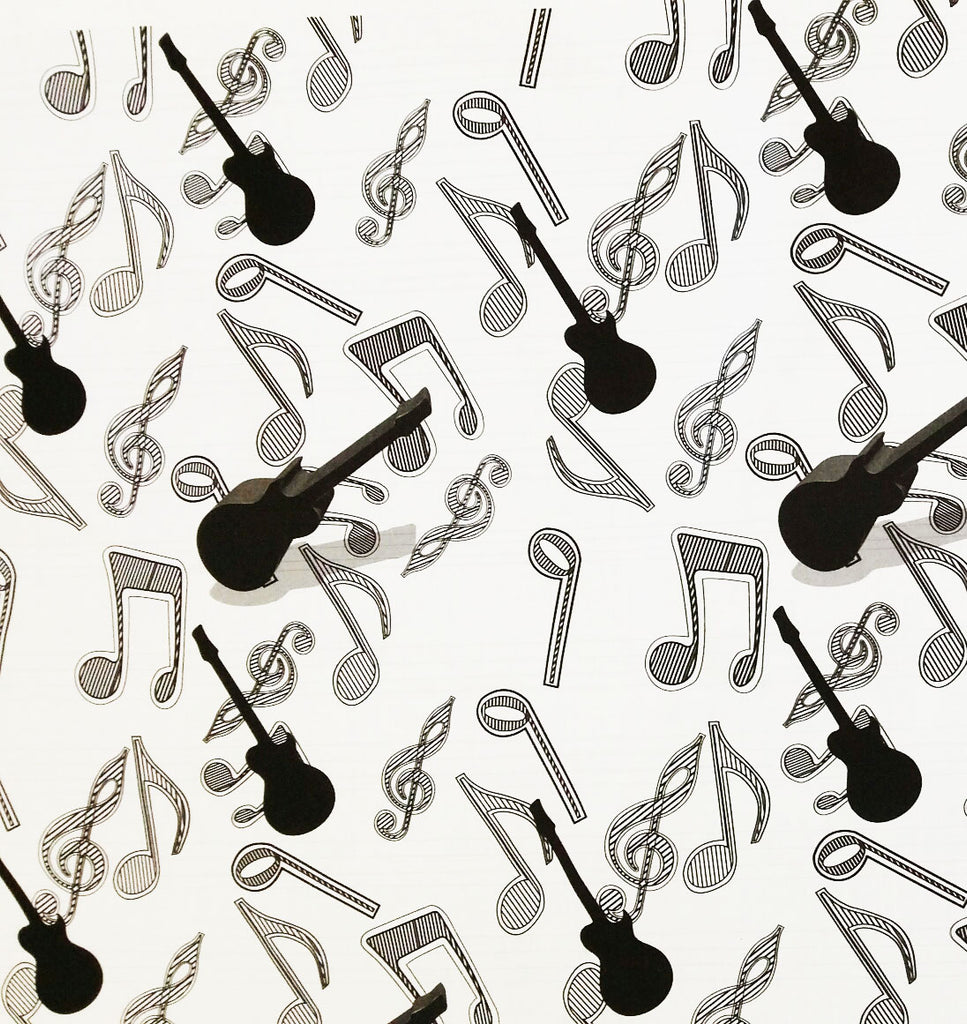 Home › Music Fabric, Notes and Guitar Fabric, Cotton or Fleece, 5400