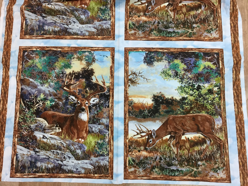 Home › Flannel Fabric, Wildlife Fabric, A Change of Scenery, Deer Panel ...