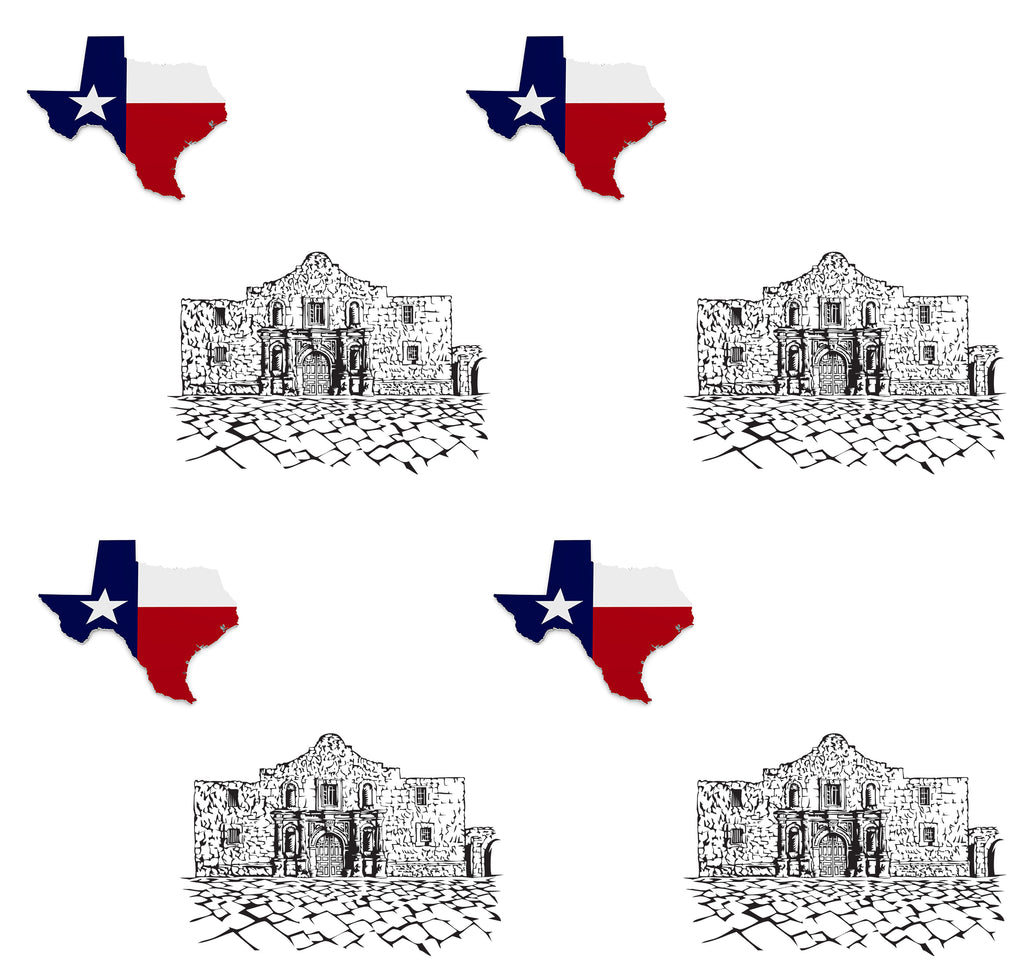 Home › Texas Fabric, Custom Print Fabric, Texas Flag and the Alamo ...