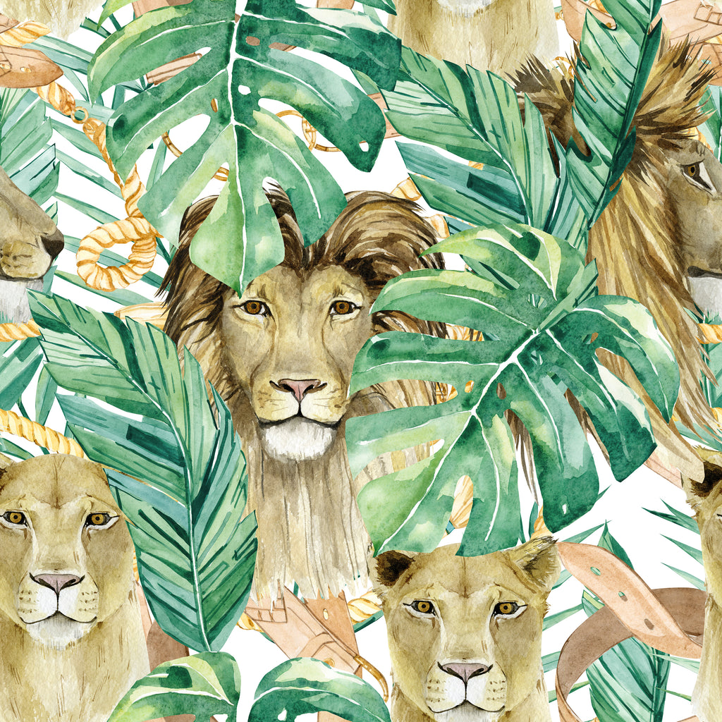 Home › Animal Fabric, Lion Fabric, Cotton or Fleece, 6010