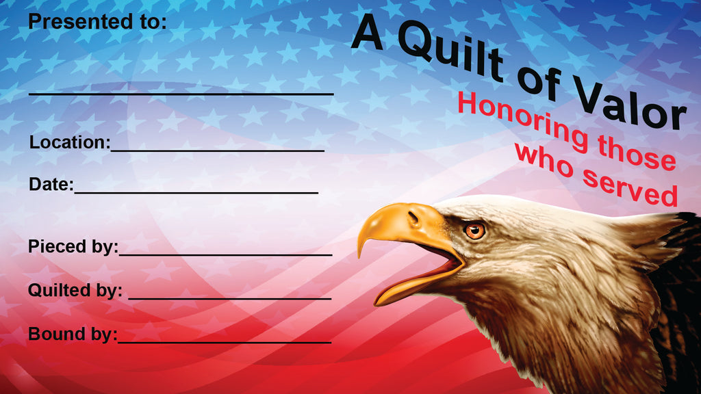 Home › Quilt of Valor Label, A Single Label, 1906