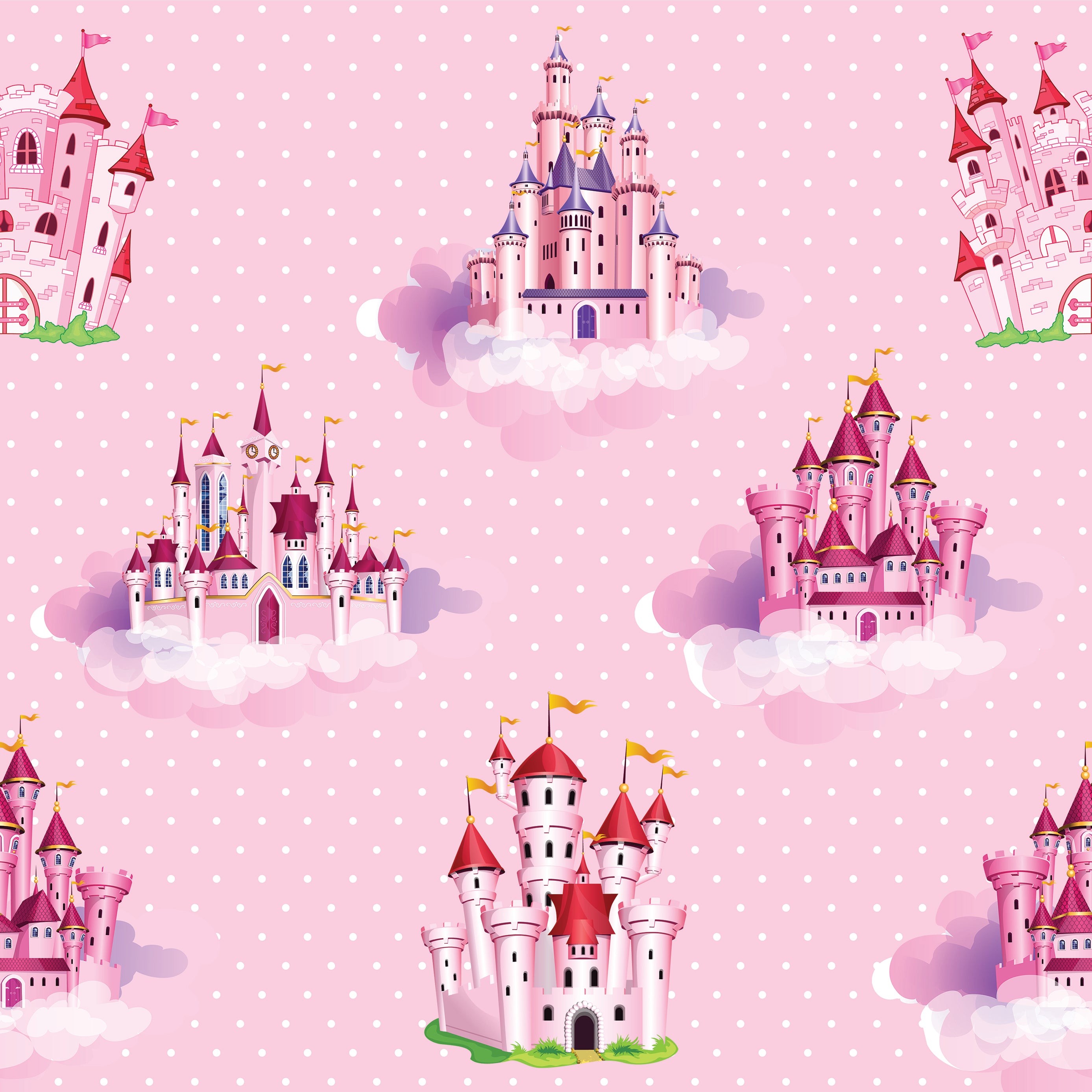 Princess Castle Wallpaper Border