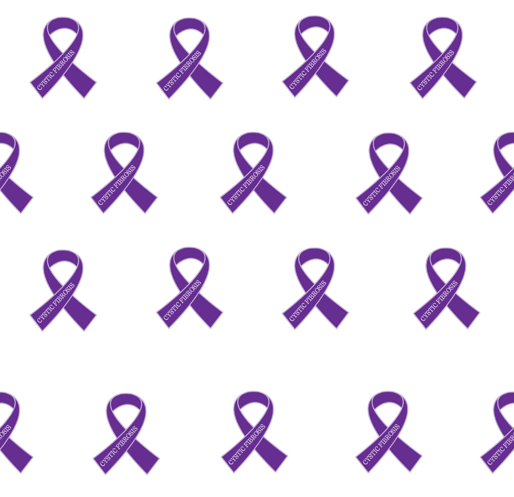 Home › Awareness Fabric, Cystic Fibrosis Fabric Ribbon, Cotton or ...