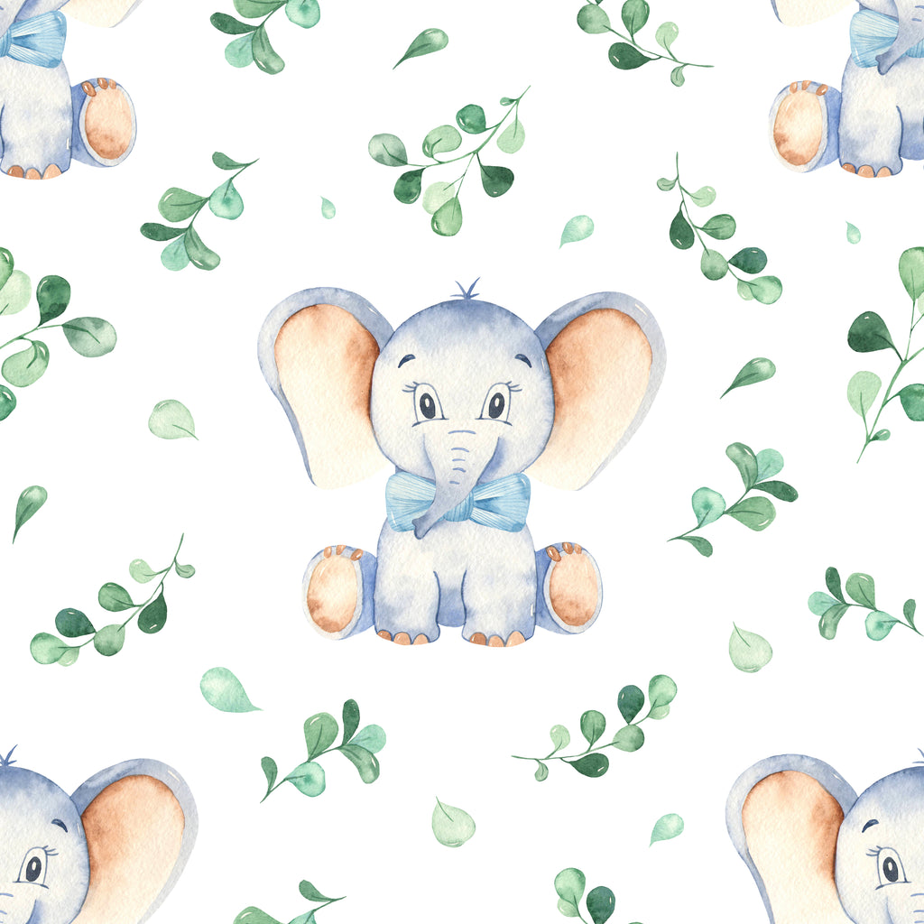 Home › Children's Fabric, EC022, Elephant Fabric, Cute Baby Elephant ...