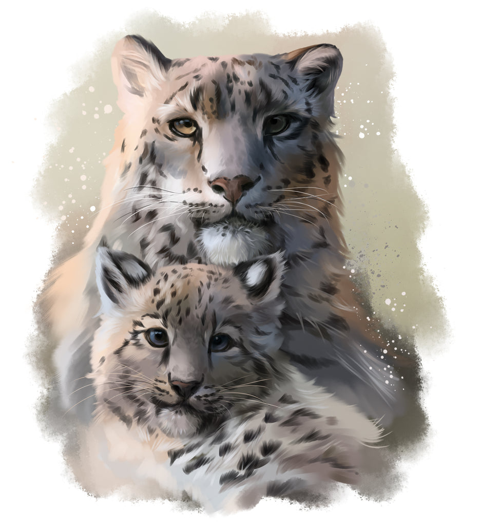 Home › African Fabric, Snow Leopard Fabric Panel, 2220