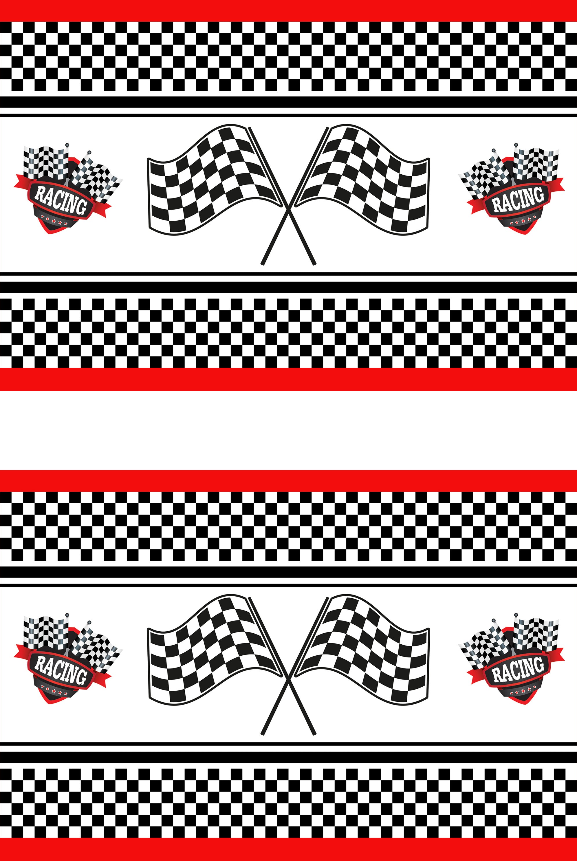 Red And White Checkered Border